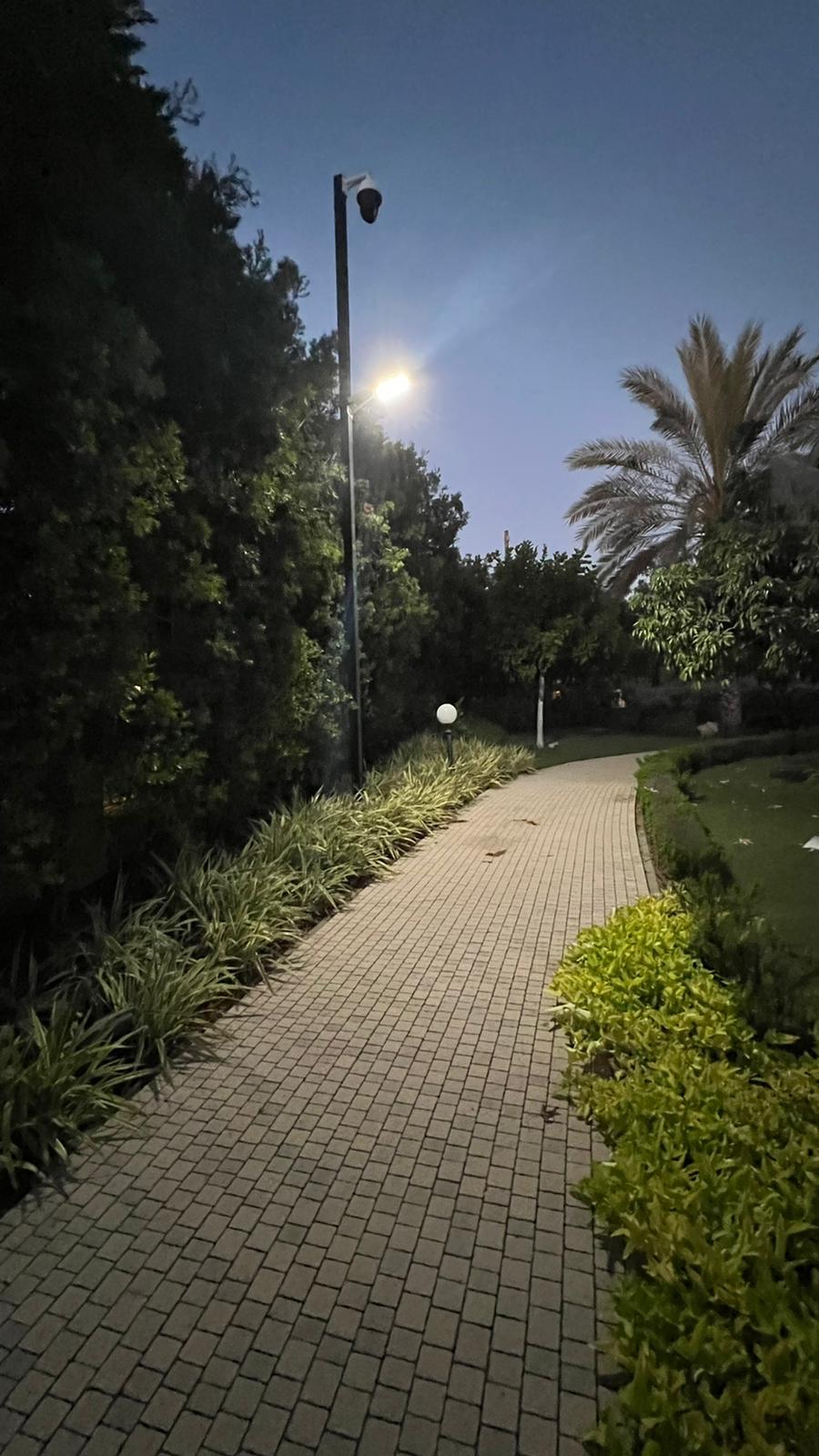 BOSUN solar powered outdoor pole lights project for park